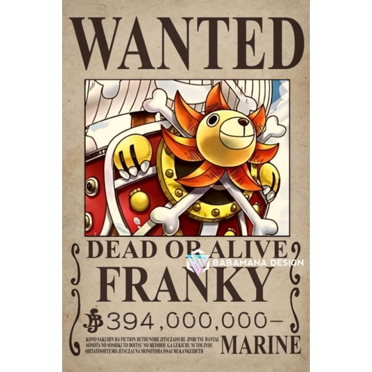 Jual [ ONE PIECE ] POSTER BOUNTY ONE PIECE + BINGKAI TERBARU HIASAN ...