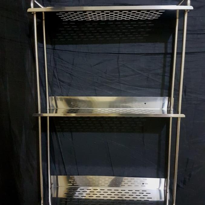 Jual rak sampo , rak dapur , rak stainless 3 susun | Shopee Indonesia