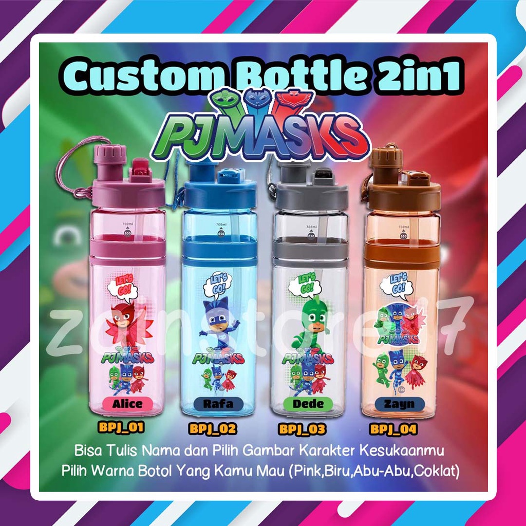 Jual Custom Botol Minuman - 2in1 - Gambar KARTUN Anak-Anak Populer ...