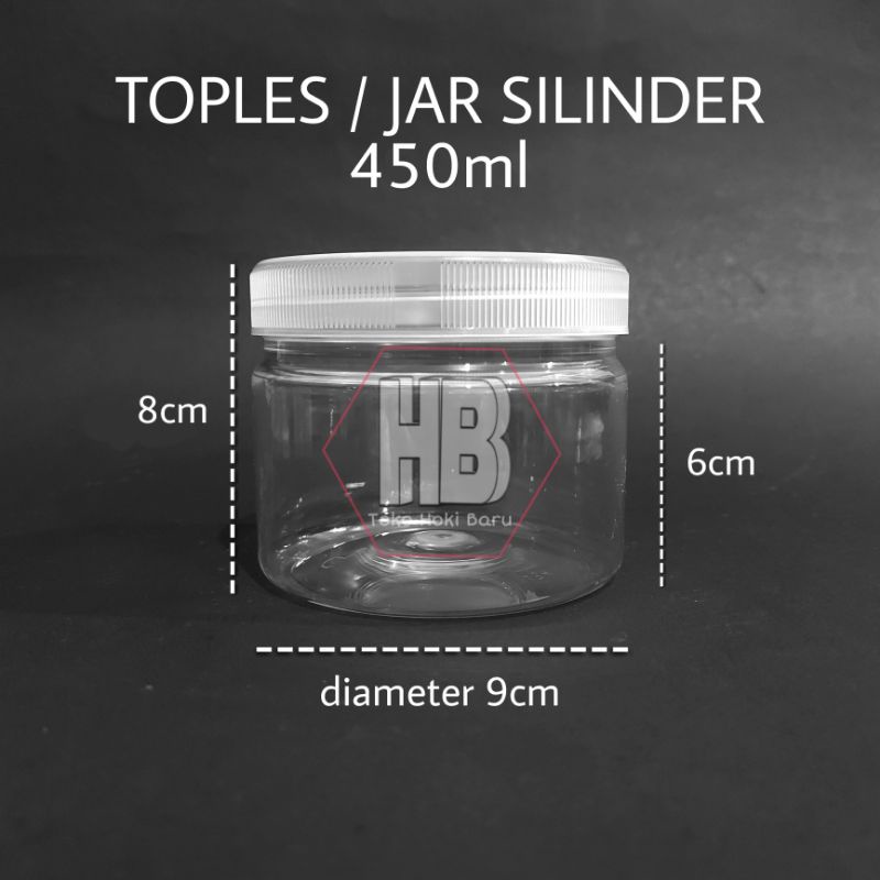 Jual Toples Plastik 400ml / 450ml Tebal Tabung Cylinder Toples Kue Kering / Jar Silinder ...