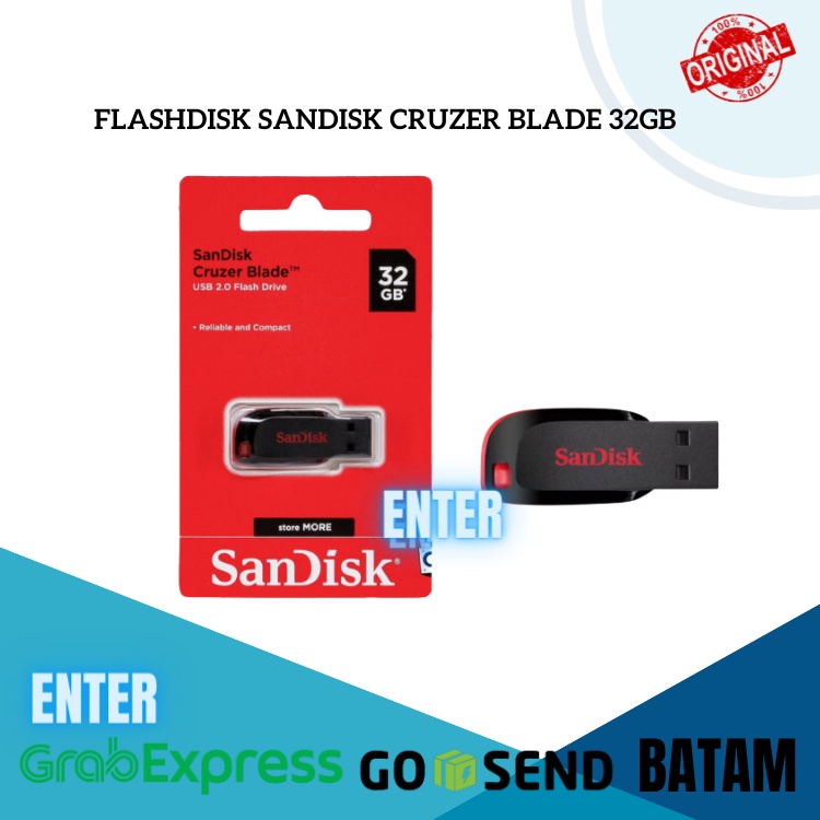 Jual FLASHDISK SANDISK CRUZER BLADE 32GB ORIGINAL RESMI | Shopee Indonesia
