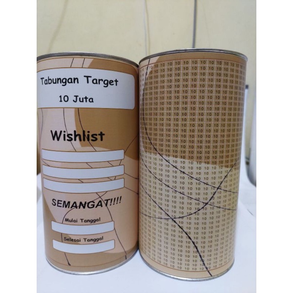 Jual Celengan Target 10 juta pecahan 10 ribu permanen dan buka tutup ...