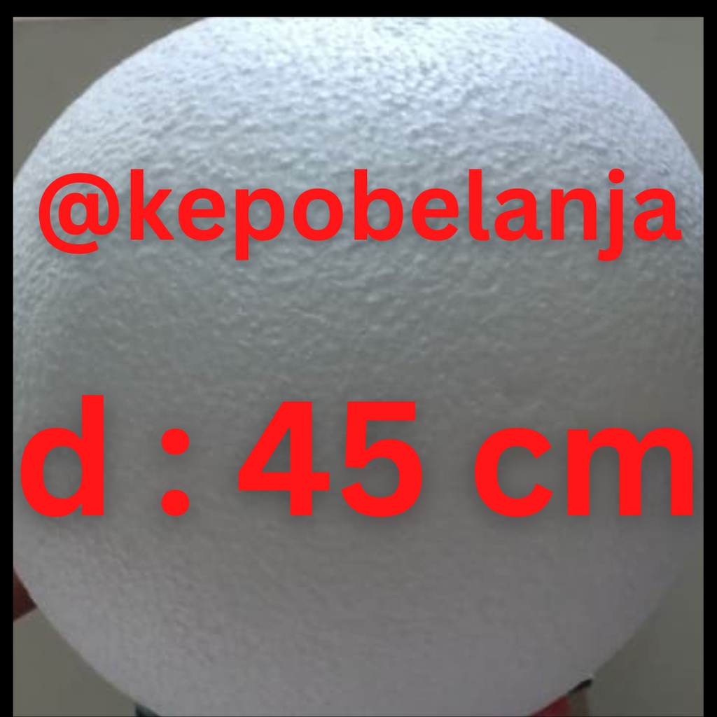 Jual Promo bola gabus styrofoam diameter 45 cm sterofoam bulat jumbo ...