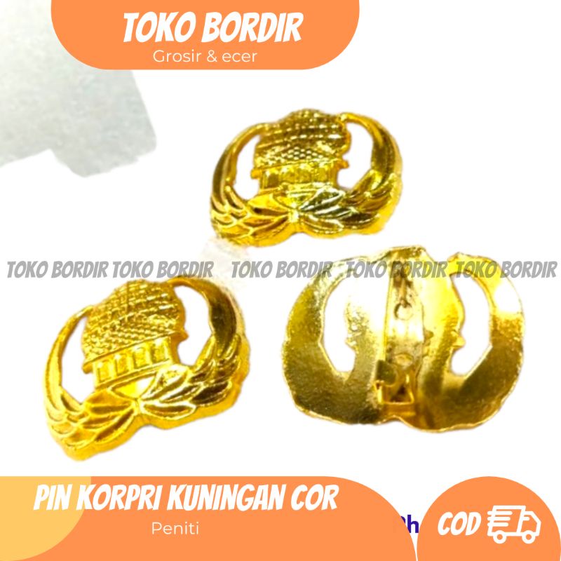 Jual Pin korpri kuningan cor | Shopee Indonesia