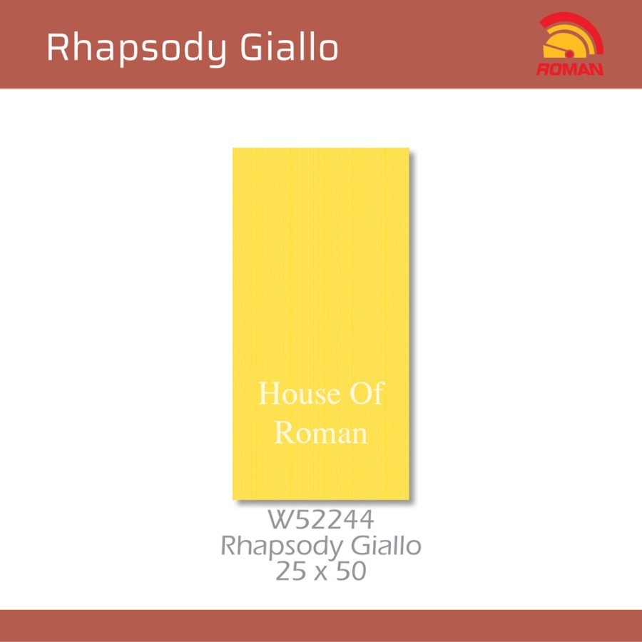 Jual ROMAN KERAMIK RHAPSODY GIALLO 25X50 W52244 (ROMAN HOUSE OF ROMAN ...