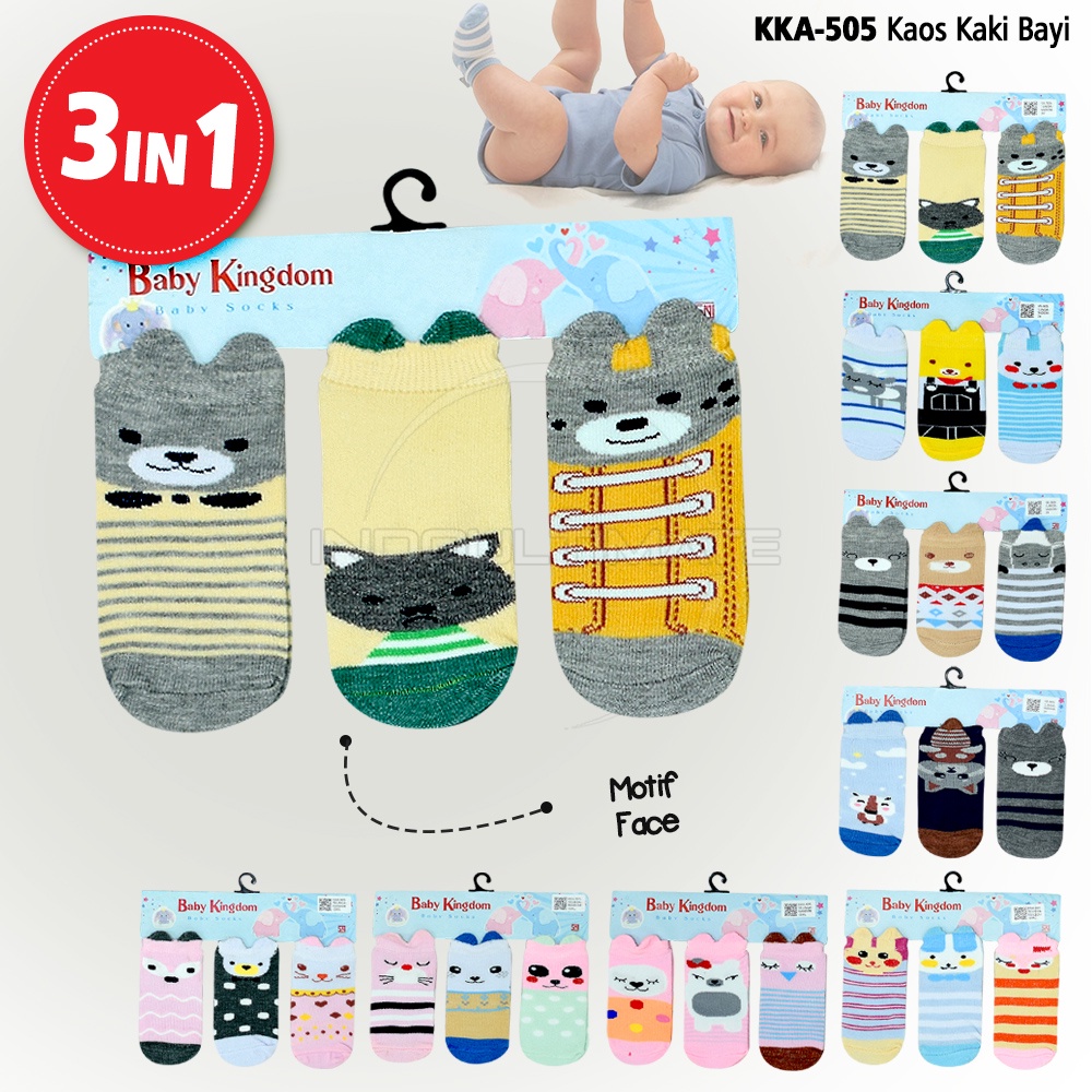 Jual 3in1 Kaos Kaki Bayi Baru Lahir KKA-504 KKA-505 Baby Sock Sarung Kaki Bayi Perempuan Laki ...