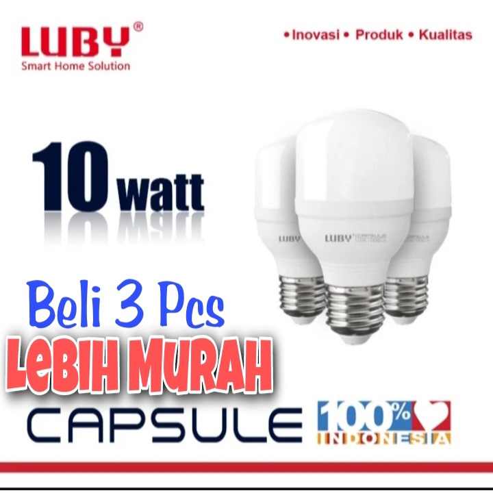 Jual Lampu Led Luby Capsule 10 Watt Cool Daylight [PAKET HEMAT] | Shopee Indonesia