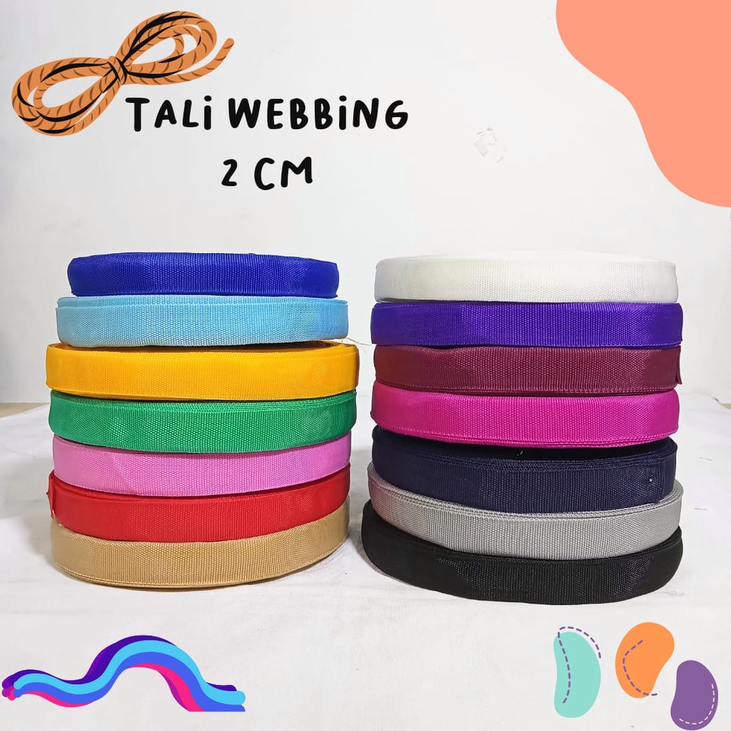Jual Tali Webbing I Tali Tas I Tali Bisban I PCR I Tali Webbing 2 CM I ...