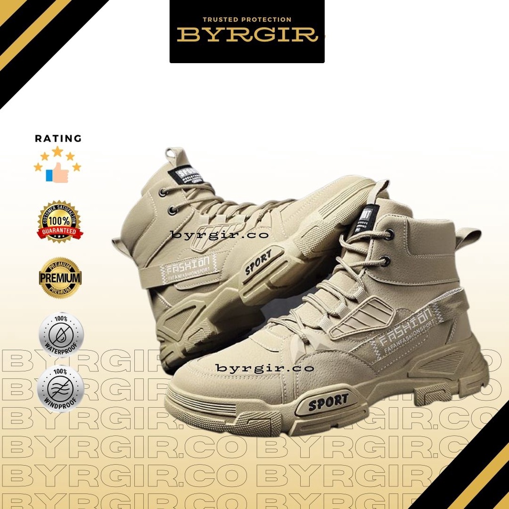 Jual BYRGIR Sepatu Casual Pria Sport Fashion Boots Sneaker Trekking ...