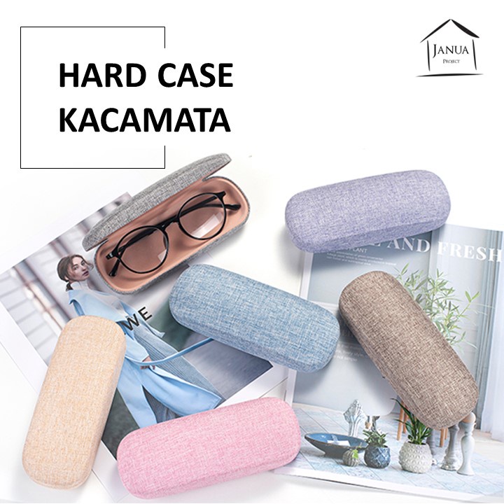 Jual JANUA Tempat Kacamata warna warni | Wadah Kacamata | Hard case ...