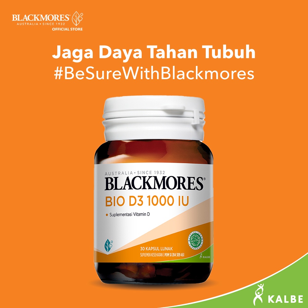 Jual BLACKMORES BIO D3 1000IU BPOM KALBE - 30 CAPS | Shopee Indonesia