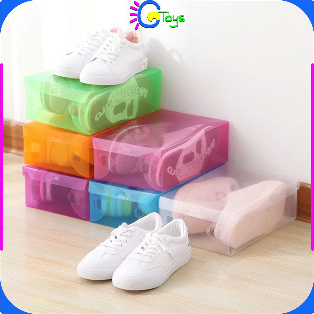 Jual CR-C157 Kotak Sepatu Tebal Shoes Box Sepatu Transparan Kotak Rak ...