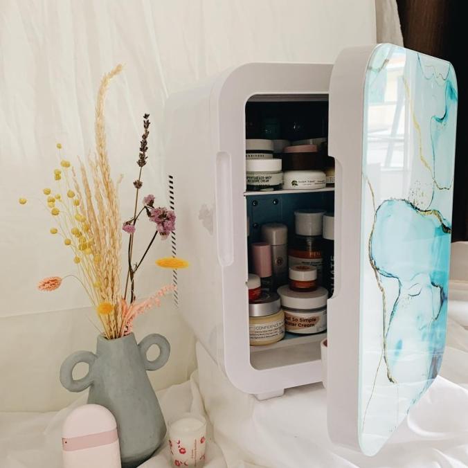 Jual Mini Fridge Skincare Makanan Minuman Motif marble - Ocean Shell ...