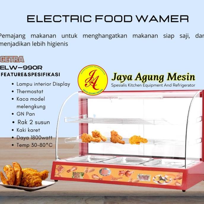 Jual Getra Elw-990R Food Display Warmer Showcase Penghangat Makanan ...