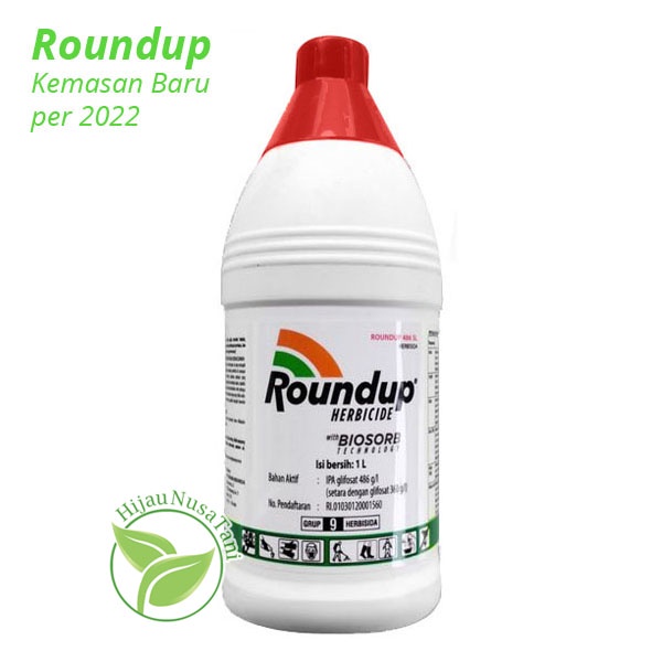 Jual ROUNDUP 486SL 1000ml 1 liter - Herbisida obat pembasmi rumput sistemik rumput teki ilalang ...