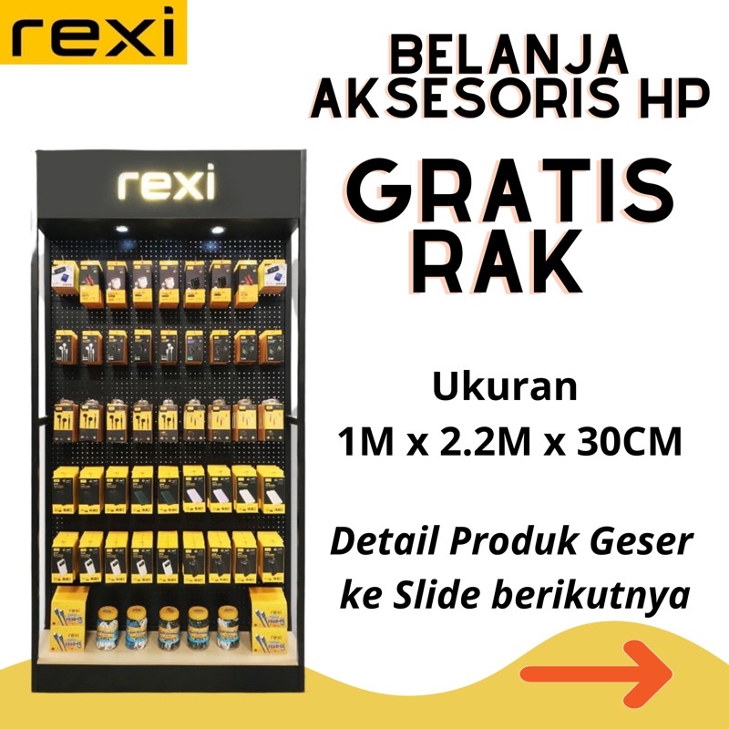 Jual PROMO Belanja Aksesoris GRATIS Rak Display Aksesoris REXI Medium ...