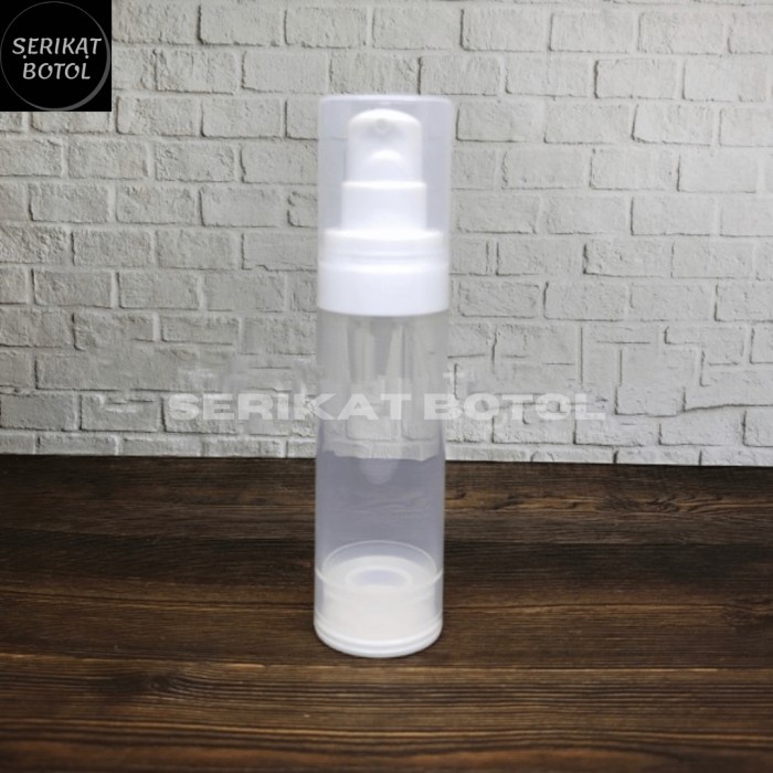 Jual AIRLESS PUMP BOTOL 30ML TRANSPARANT / BOTOL AIRLESS 30 ML PUMP | Shopee Indonesia