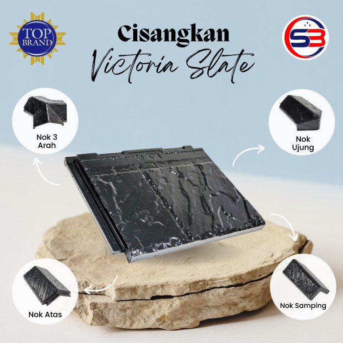 Jual Genteng Beton Cisangkan Victoria Slate Black | Shopee Indonesia