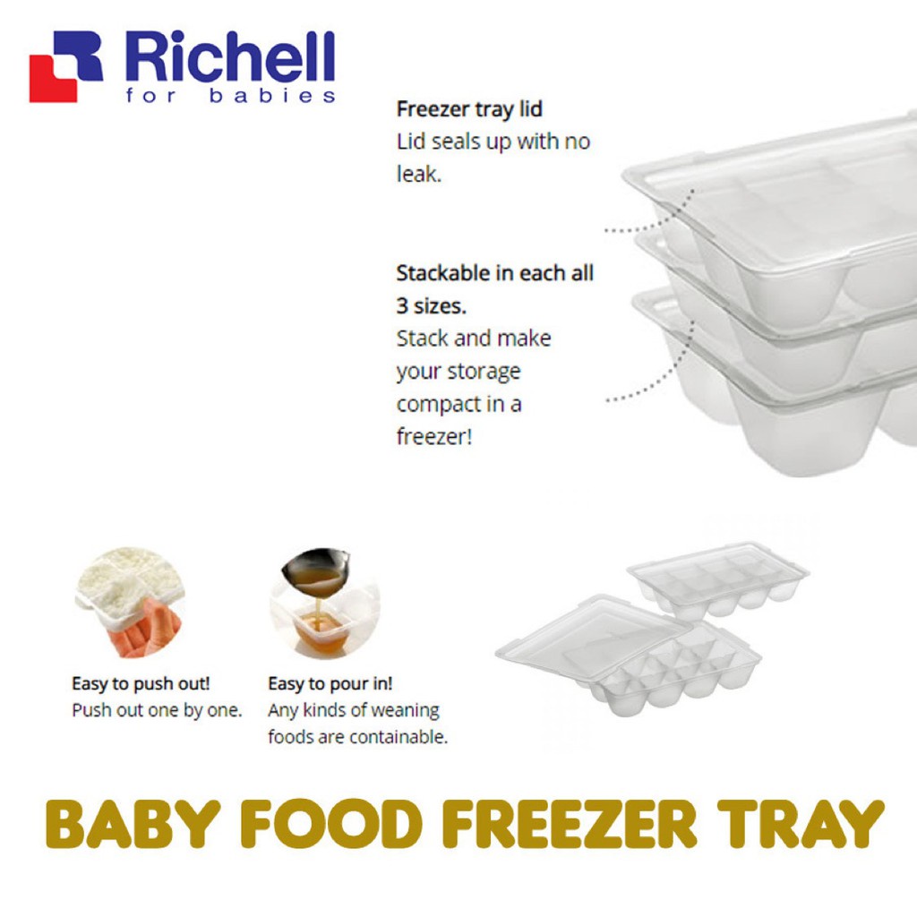 Jual Richell Baby Food Freezer Tray (2pcs/pack) | Shopee Indonesia