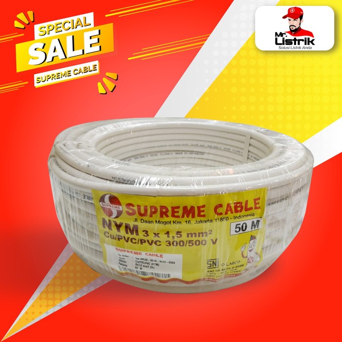 Jual Kabel Supreme Nym 3X1.5 Mm2 50 Meter | Shopee Indonesia