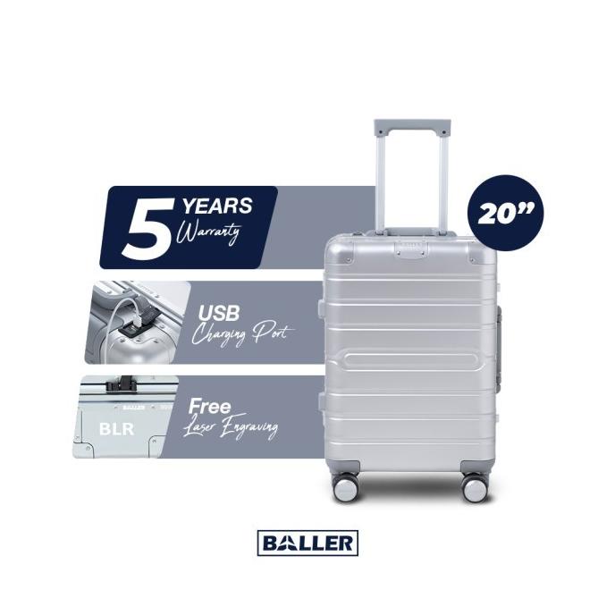 Jual KOPER BALLER THE CONTINENTAL 20 INCH SILVER CABIN SIZE ALUMINIUM ...