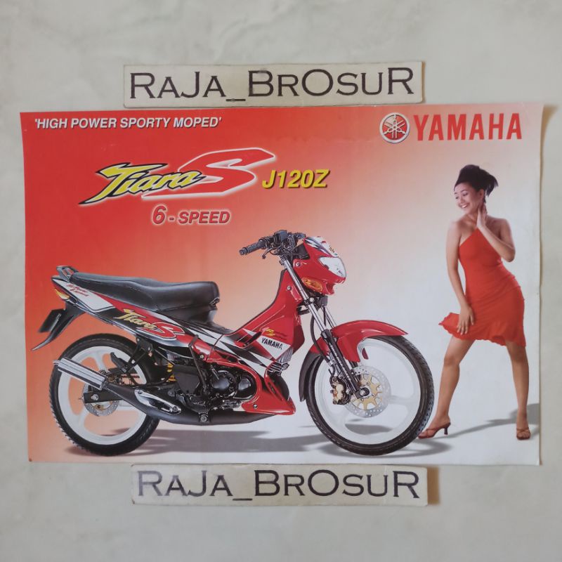 Jual Poster brosur katalog flyer jadul lawas Yamaha Tiara S J120Z CBU Thailand 6speed 2Tak 2T ...