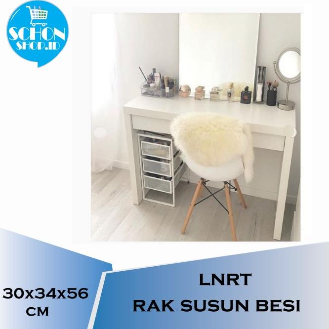 Jual Rak Laci - Rak Troli Laci - Lemari Kecil Beroda 3 Susun Putih -Lnr ...