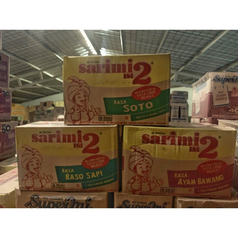 Jual Sarimi isi 2 exp Oktober 2025 ayam bawang/ soto/ baso isi 24 pcs x ...