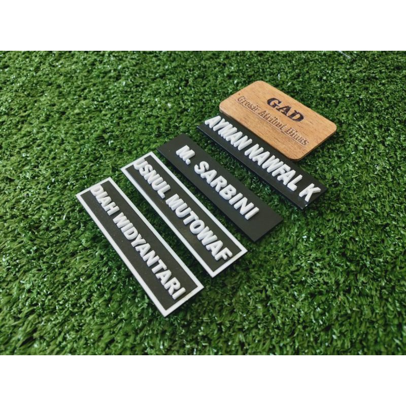 Jual Name Tag Text Timbul Papan Nama id Card | Shopee Indonesia