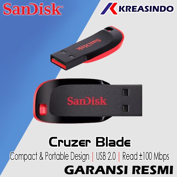 Jual Sandisk Cruzer Blade USB Flashdisk 16gb 32gb 64gb 128gb 256gb ...
