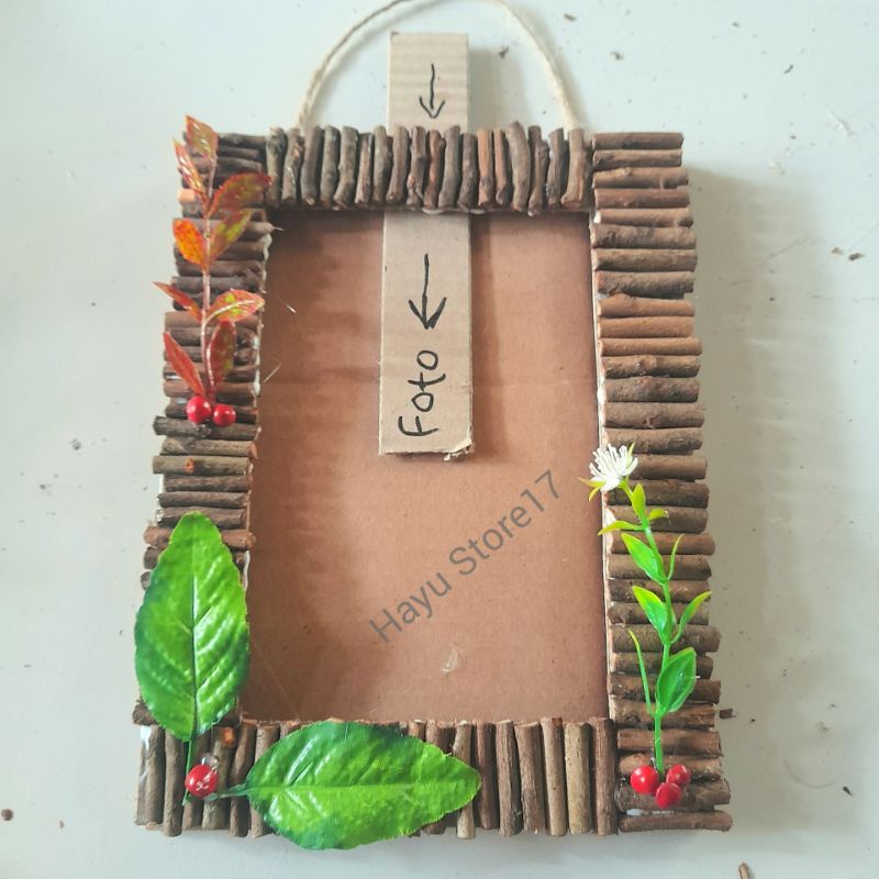 Jual Bingkai foto minimalis Bingkai foto ranting kayu Bingkai foto 5R ...