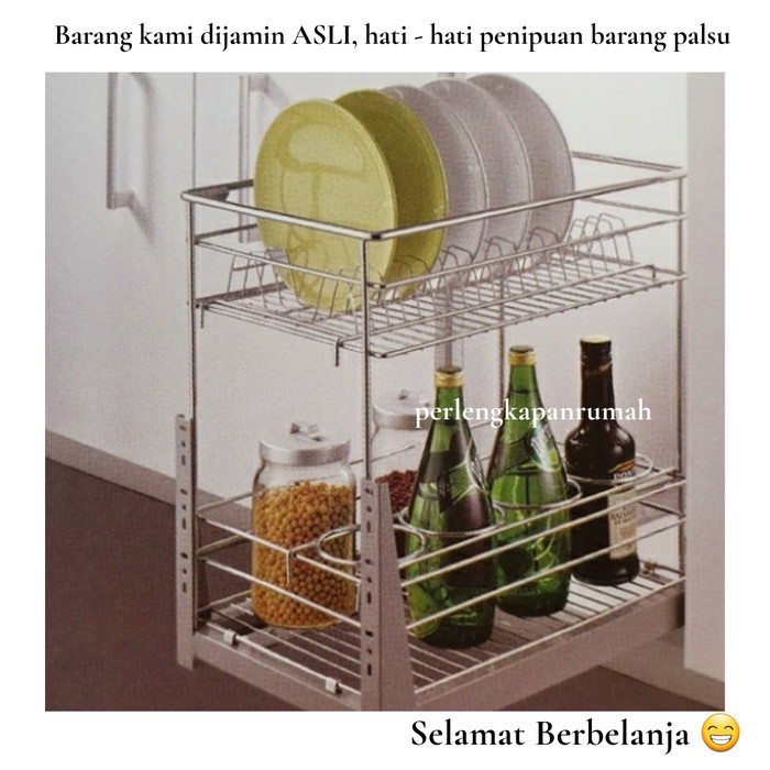 Jual Rak Rak Piring Dalam Kitchen Set Model Vitco 29021 Rak Botol Model ...