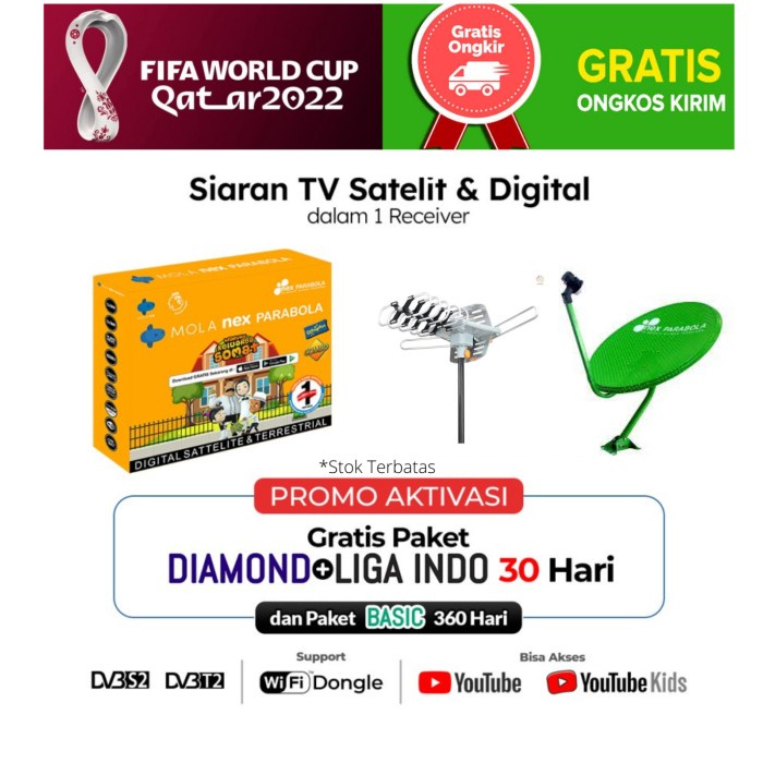 Jual Receiver Nex Parabola Combo kuning Receiver Parabola dan Set Top ...