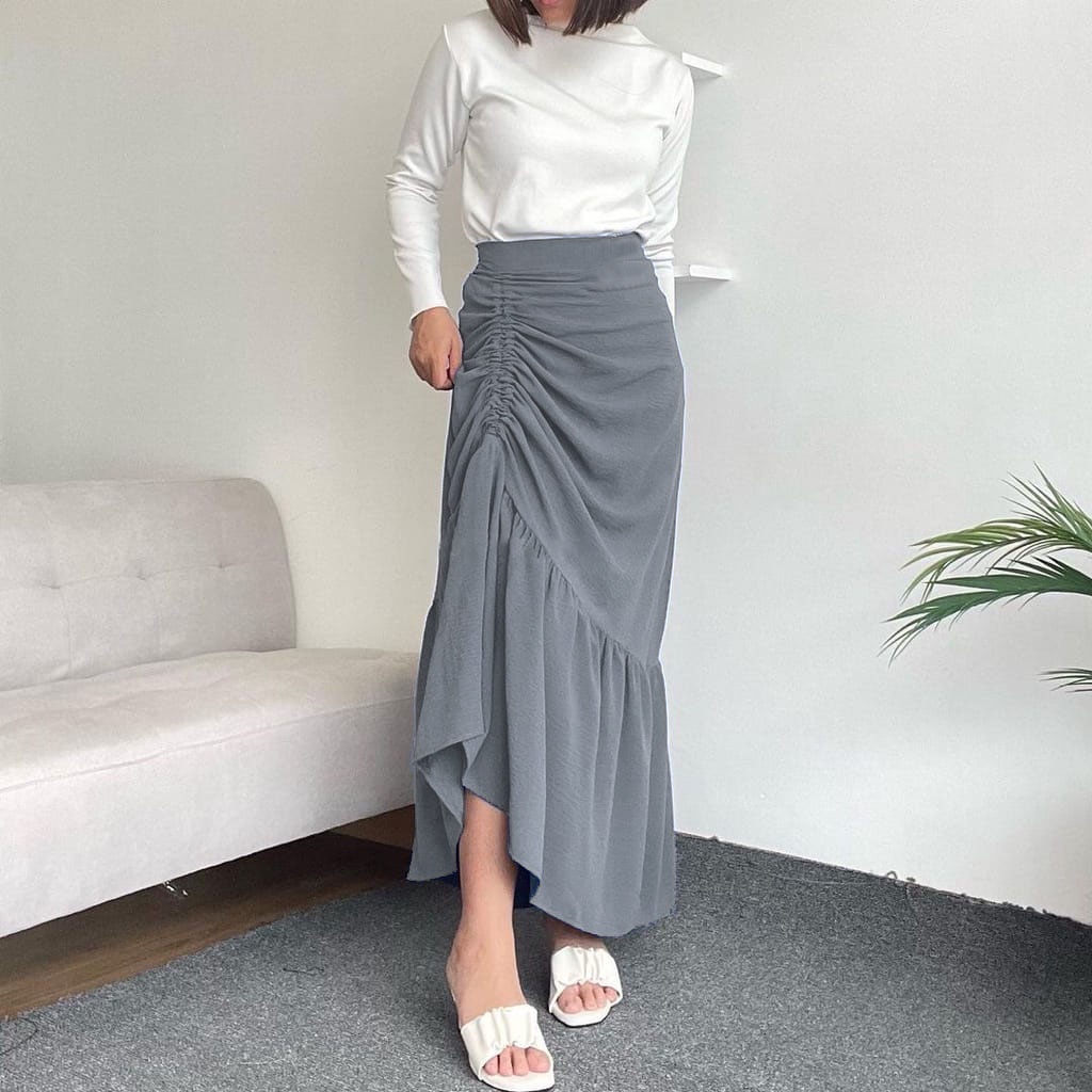Jual Rok Serut - Rok Korean Serut Mrs5 | Shopee Indonesia