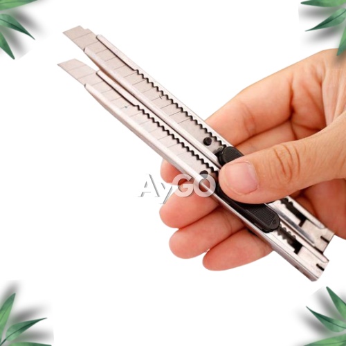 Jual CUTTER STAINLESS KECIL / MINI CUTTER / KATER BESI | Shopee Indonesia
