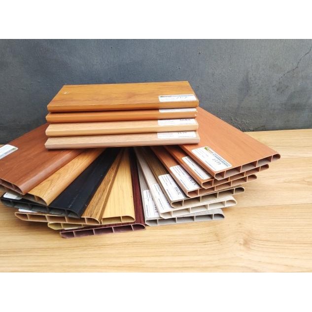 Jual SAMPLE !!! PLINT PVC / LIST LANTAI PVC / SKIRTING PVC | Shopee Indonesia