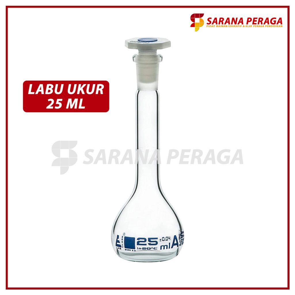 Jual SaranaPeraga - Labu Takar / Labu Ukur 25 ML Kaca - Alat Peraga ...