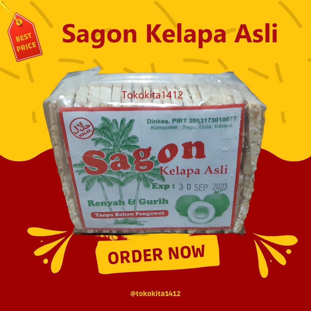 Jual Kue Sagon Kelapa Asli Sagon Kotak Tanpa Pengawet PIRT ...