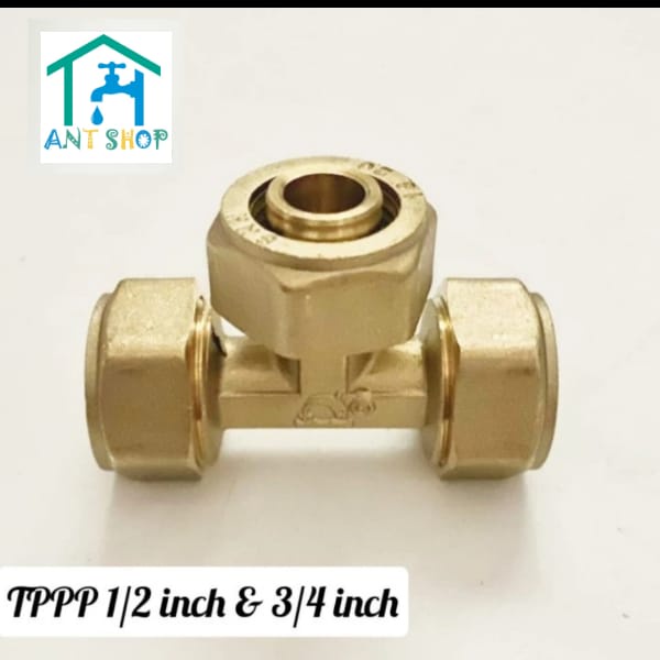 Jual Nepel T Tee KUNINGAN sambungan Pipa air Panas 1/2" 3/4" TPPP K09A | Shopee Indonesia