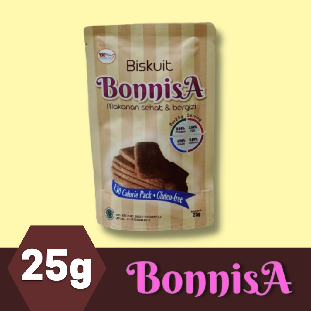 Jual Biskuit Sehat / BonnisA / 25 gr / Gluten Free / Prebiotik | Shopee ...