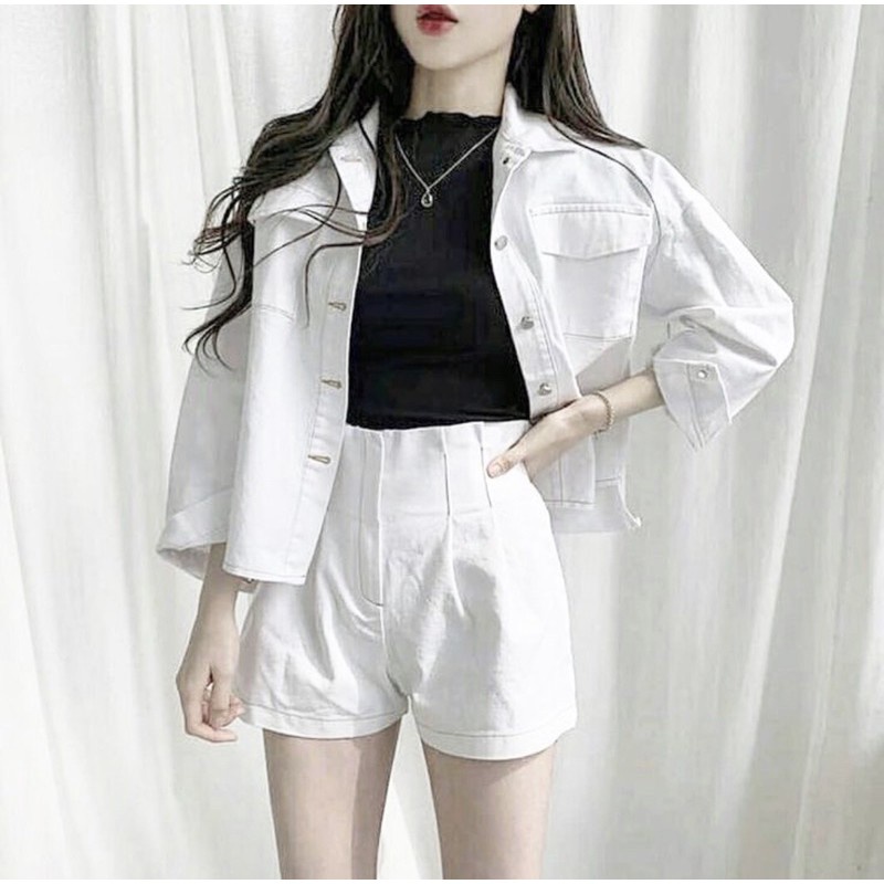 Jual LILO Jinhae Set (3 in 1) | Setelan Wanita Jeans Jacket Celana ...