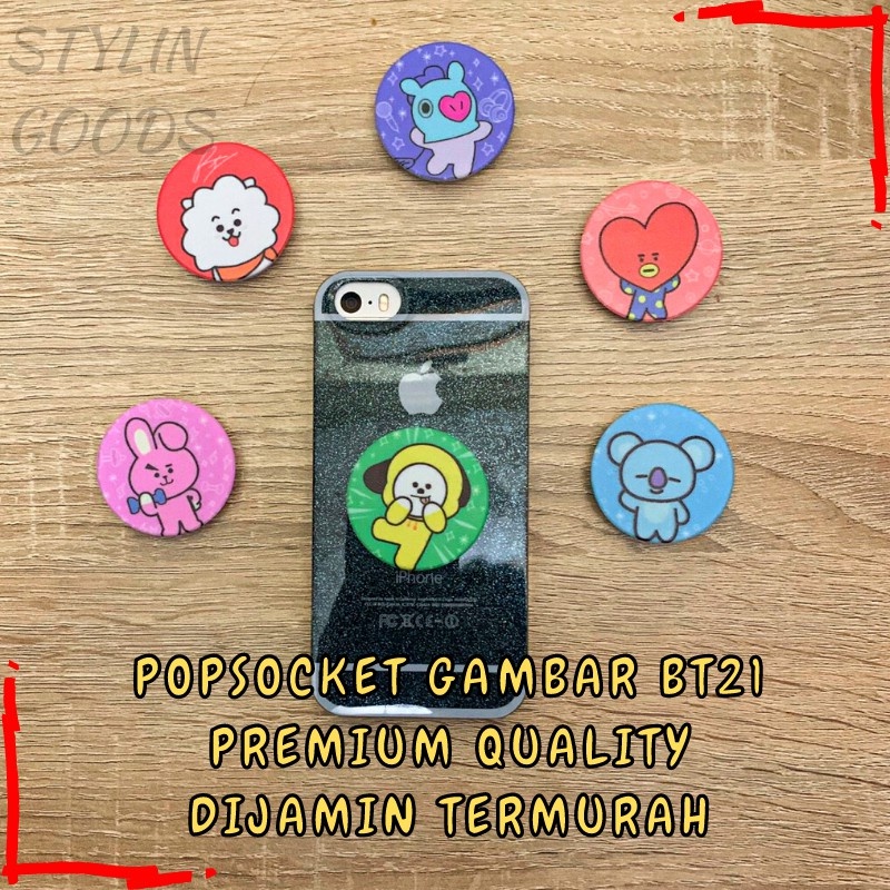 Jual POPSOCKET GRIPTOK AKSESORIS CASING HANDPHONE KARAKTER BT21 BTS ...