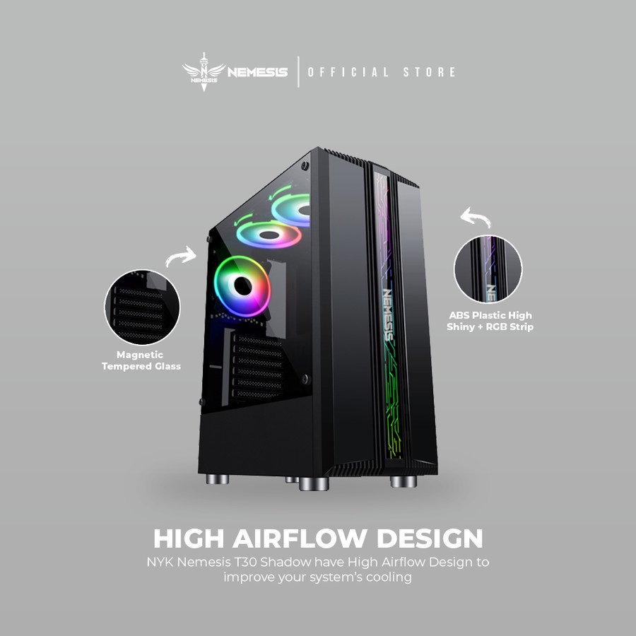 Jual NYK Nemesis Casing Gaming T30 Shadow | Shopee Indonesia