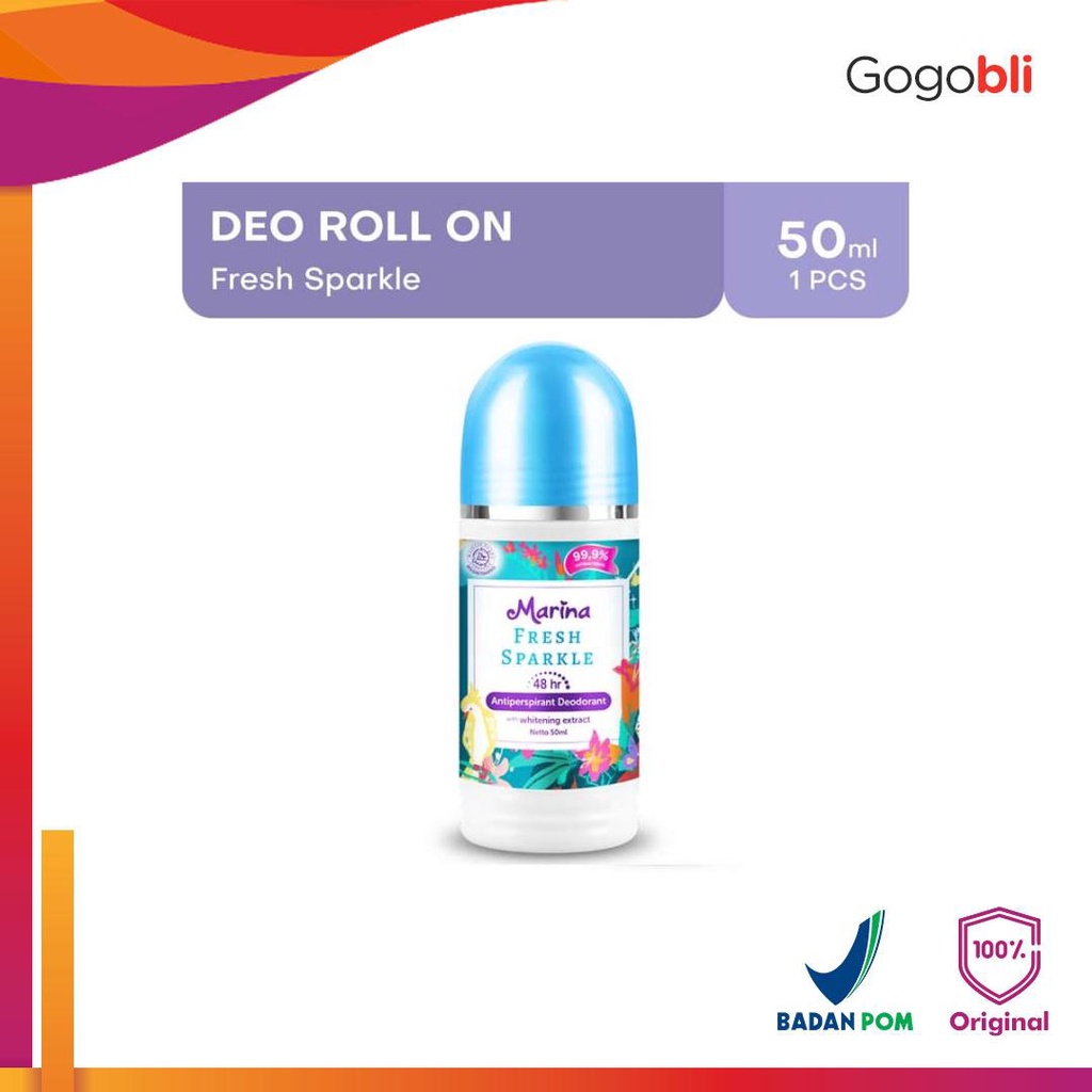 Jual Marina Antiperspirant Deodorant Roll on Fresh Sparkle 45ml ...