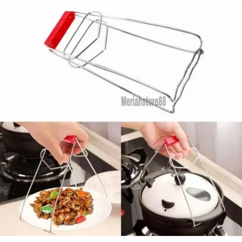 Jual Alat penjepit panas pengangkat piring mangkok panci / jepitan anti ...