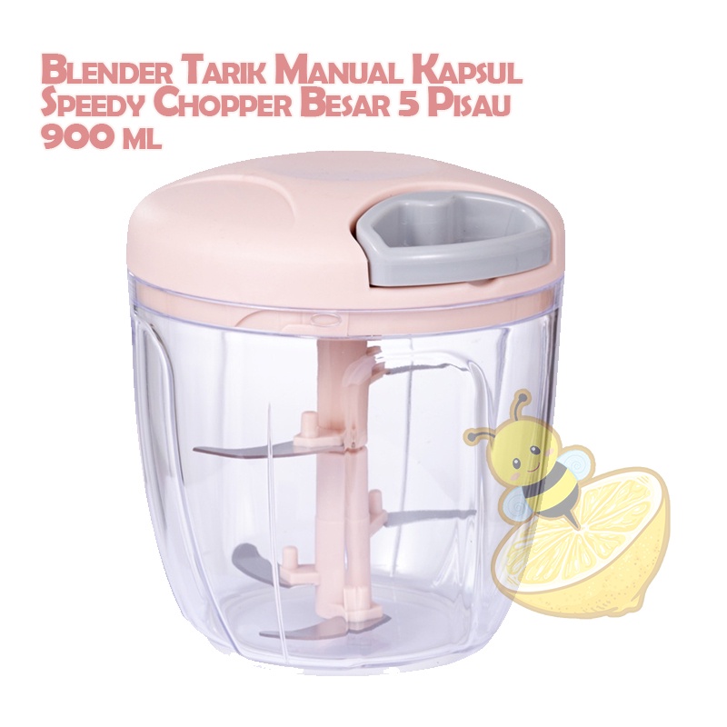 Jual Blender Tarik Manual Kapsul Speedy Chopper Besar 5 Pisau 900 ml ...