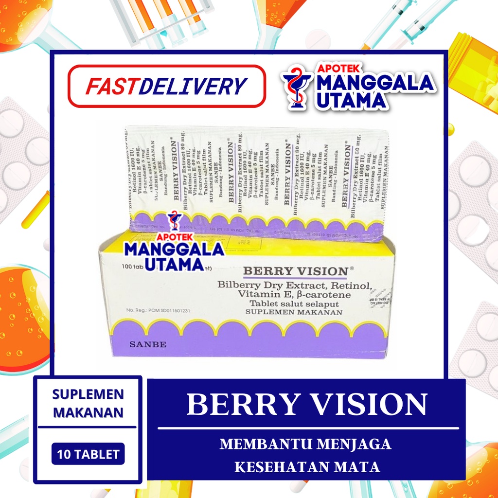 Jual BERRY VISION PER STRIP ISI 10 KAPLET | Shopee Indonesia