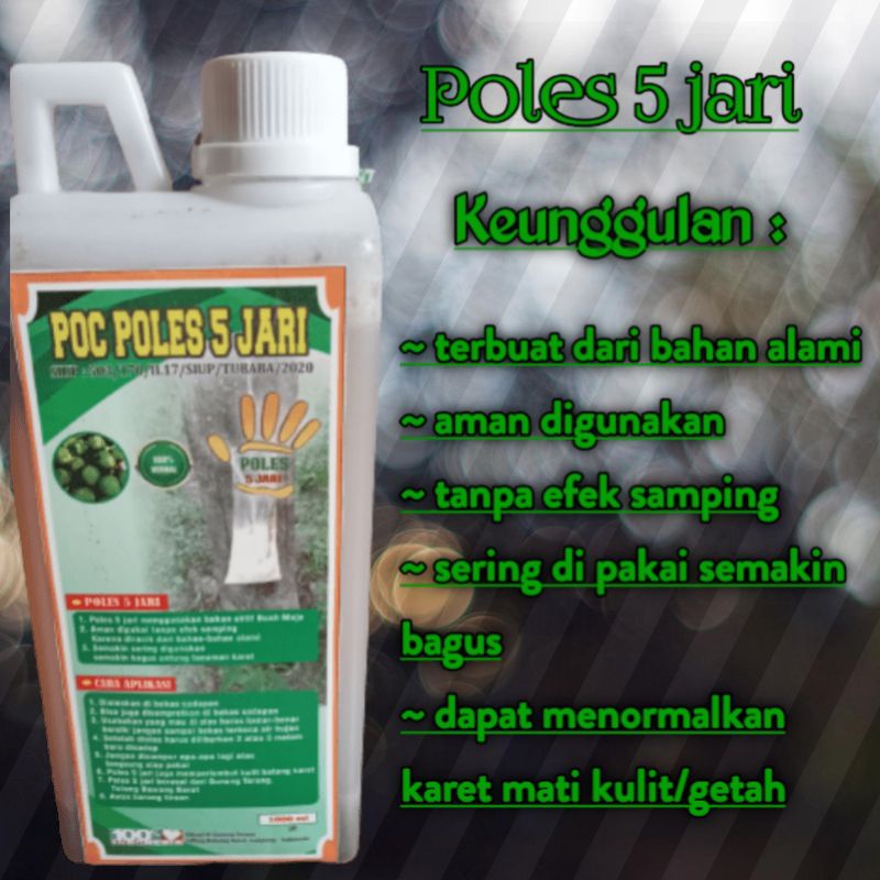 Jual POC Poles 5 jari vitamin penambah perangsang getah karet alami ...