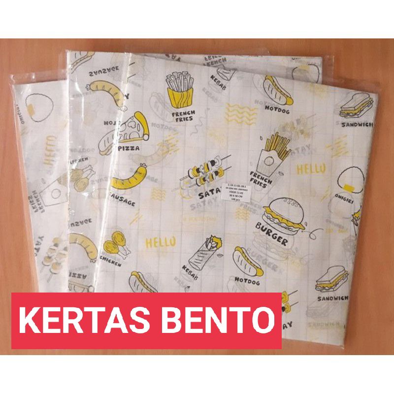 Jual Kertas nasi bento kertas bekal anak | Shopee Indonesia