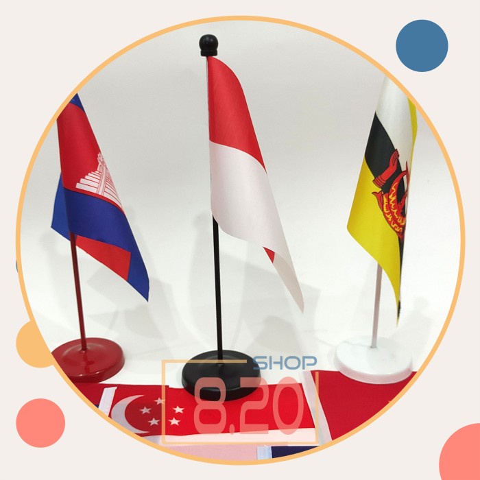 Jual Bendera Mini Meja / Standing Table Flag / Bendera Negara ASEAN ...